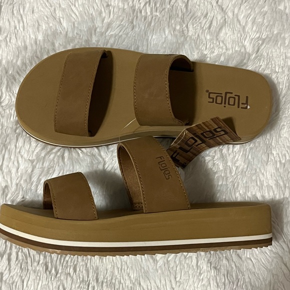 Flojos | Shoes | Flojos Slip On Tan Sandals Size 7 | Poshmark